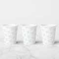 Dusty Blue Bow Ribbon Summer Party Paper Coasters Paper Cups | Zazzle