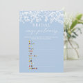 Dusty Blue Bridal Shower Emoji Pictionary Game Invitation | Zazzle