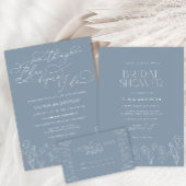 Dusty Blue Bridal Shower Welcome Poster | Zazzle