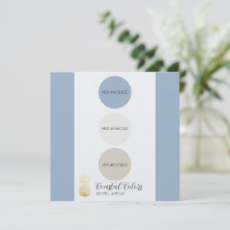 Dusty Blue Coastal Color Palette Card | Zazzle