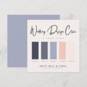 Dusty Blue Coral Color Palette with Hex Codes Thank You Card | Zazzle