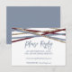 Dusty Blue & Cranberry Streamers Online RSVP Card | Zazzle