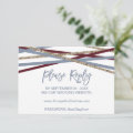 Dusty Blue & Cranberry Streamers Online RSVP Card | Zazzle