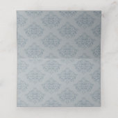 Dusty Blue elegant Damask Blank Place Cards | Zazzle