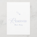 Dusty Blue Elegant “Reserved” Wedding Sign Invitation | Zazzle