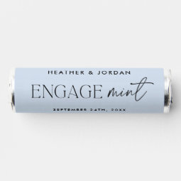 Dusty Blue Engage Mint Engagement Party Mint Favor | Zazzle