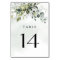 Dusty Blue Eucalyptus Greenery Succulent Wedding Table Number | Zazzle