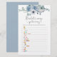 Dusty blue floral bridal emoji pictionary game | Zazzle
