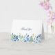 Dusty Blue Floral Elegant Folded Thank You Card | Zazzle