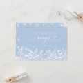 Dusty Blue Floral Guess How Many Rings Game Invitation | Zazzle