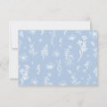 Dusty Blue Floral Guess How Many Rings Game Invitation | Zazzle