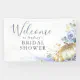 Dusty Blue Floral Pumpkins Any Party Welcome Banner | Zazzle