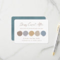 Dusty Blue, Gray, Beige Wedding Color Palette Card | Zazzle