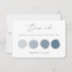 Dusty Blue & Gray Wedding Color Palette Card | Zazzle