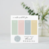 Dusty Blue Green Blush & Yellow Color Palette Card | Zazzle
