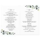 Dusty Blue Greenery Wedding Program Bi-Fold | Zazzle
