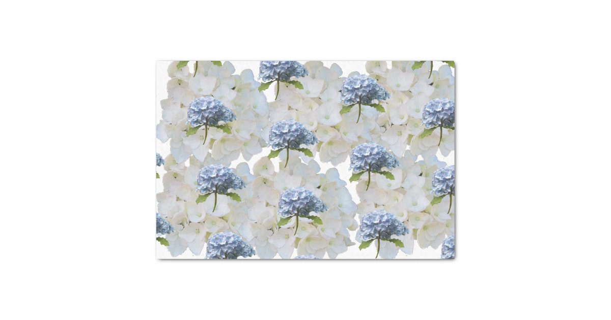 Dusty Blue Hydrangea Tissue Paper | Zazzle
