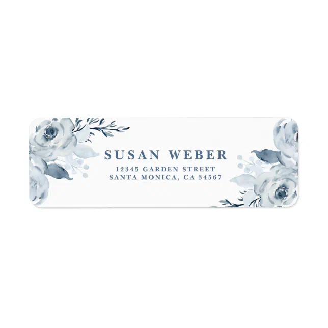 Dusty Blue invitation Label | Zazzle