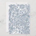 Dusty Blue Line Art Wildflowers Floral Invitation | Zazzle