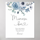 Dusty blue mimosa bar sign | Zazzle