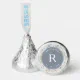 Dusty Blue Monogram Wedding Kisses Candy | Zazzle
