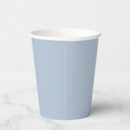 Dusty Blue Paper Cups | Zazzle