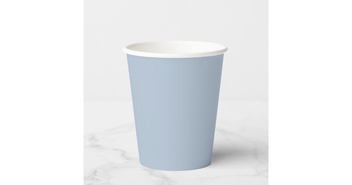 Dusty Blue Paper Cups | Zazzle
