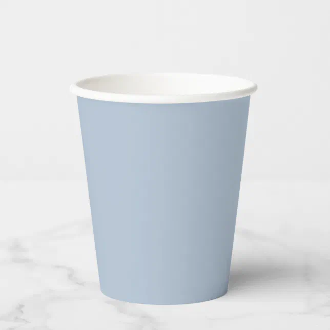 Dusty Blue Paper Cups | Zazzle