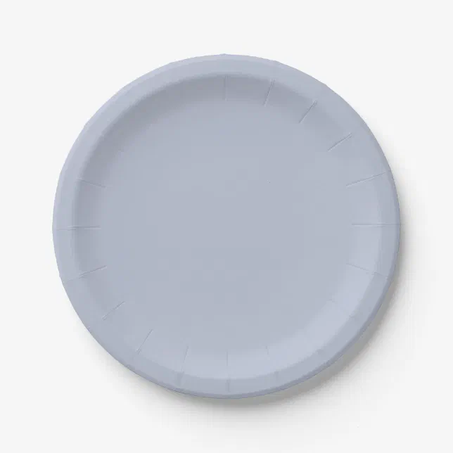 Dusty Blue Part Paper Plates | Zazzle