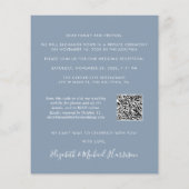 Dusty Blue Photo QR Code Wedding Reception Invite | Zazzle