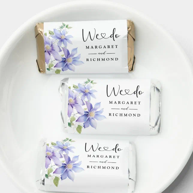 Dusty Blue Rustic Floral Wedding Sweet Favors | Zazzle