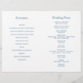 Dusty Blue Script Bi-Fold Wedding Program | Zazzle