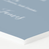 Dusty Blue Signature Script Wedding Bar Menu Sign | Zazzle