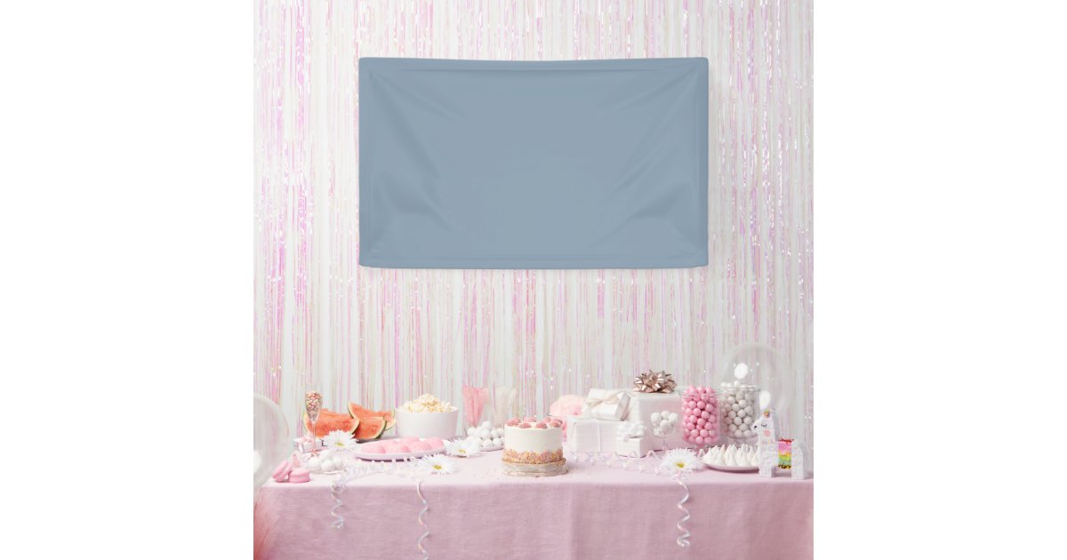 Dusty Blue Solid Color Banner | Zazzle