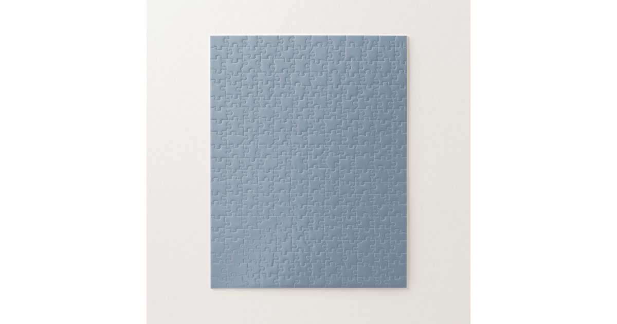 Dusty Blue Solid Color Jigsaw Puzzle | Zazzle
