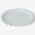 Dusty Blue Stripes Classic Party Paper Plates | Zazzle