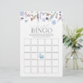 Dusty Blue Watercolor Wildflower Bridal Bingo Game | Zazzle