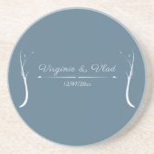 Dusty Blue Wedding Coaster | Zazzle