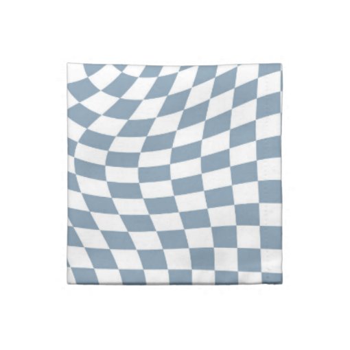 Dusty Blue Wedding Collection Check Checkered Cloth Napkin | Zazzle