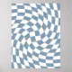 Dusty Blue Wedding Collection Check Checkered Poster | Zazzle