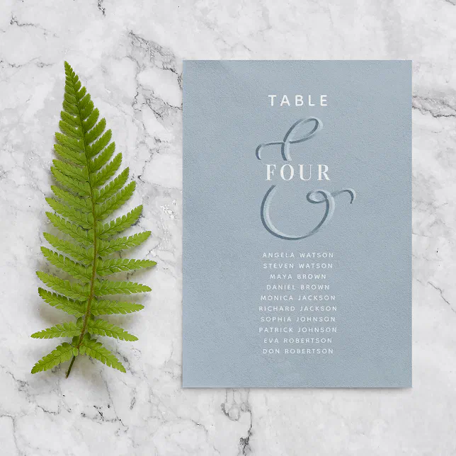 Dusty Blue Wedding Seating Chart | Zazzle