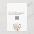 Dusty Blue Wildflowers Elegant Wedding Hotel Enclosure Card | Zazzle