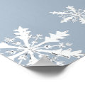 Dusty Blue Winter Snow Baby Shower Welcome poster | Zazzle