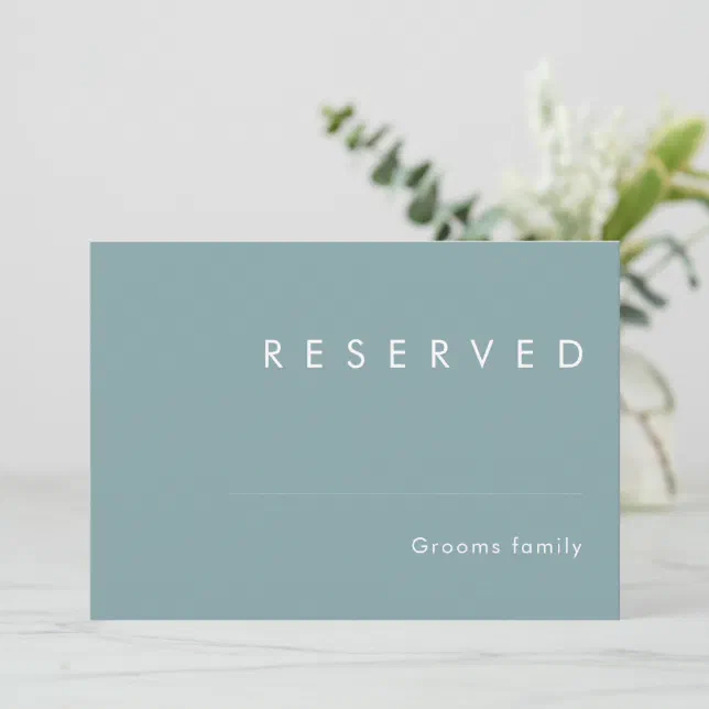 Dusty Boho | Blue Reserved Sign | Zazzle