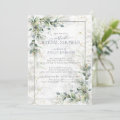 Dusty Botanical Greenery Gold Virtual Shower Invitation | Zazzle