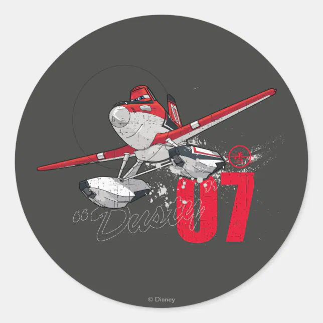 Dusty Character Art 3 Classic Round Sticker | Zazzle