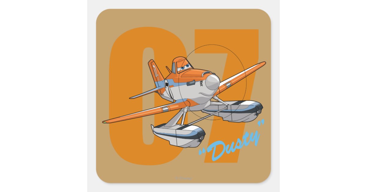 Dusty Character Art Square Sticker | Zazzle