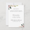 Dusty Mauve Botanical Wedding Details Invitation | Zazzle