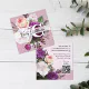 Dusty Mauve Vintage Roses Floral Simple Personal Square Business Card ...