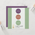 Dusty Muted Color Palette Card | Zazzle